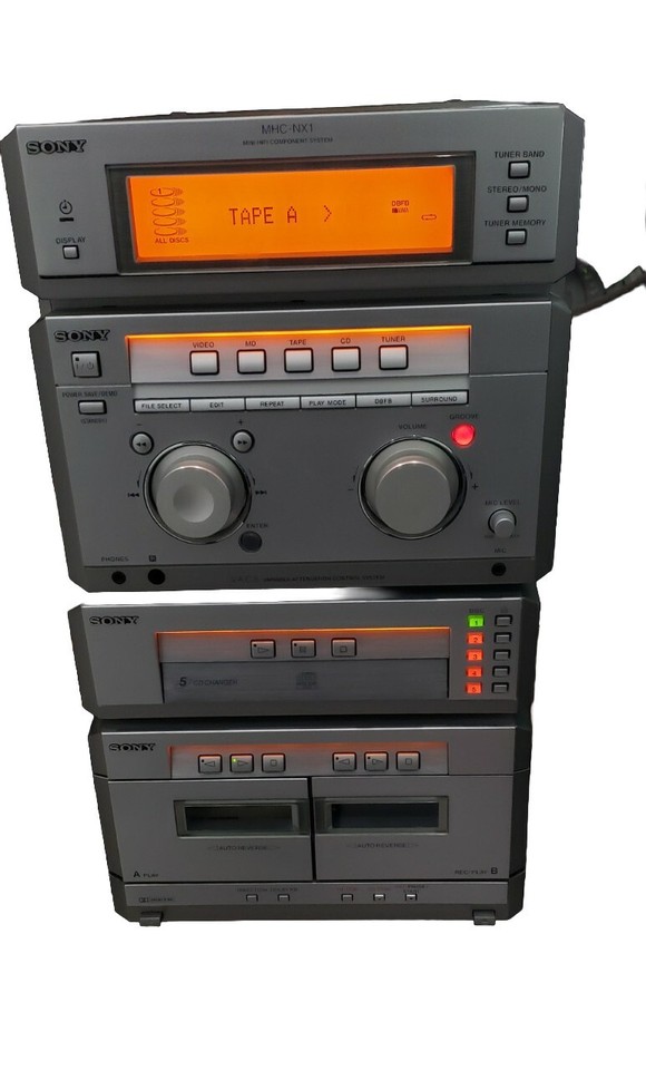 Sony MHC-NX1 HiFi Component System. 5-Disc. Double Cassette. With ...