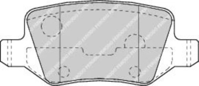Rear Brake Pad Set Fits Mercedes-Benz OE 1684200420 Ferodo FDB1782 ...