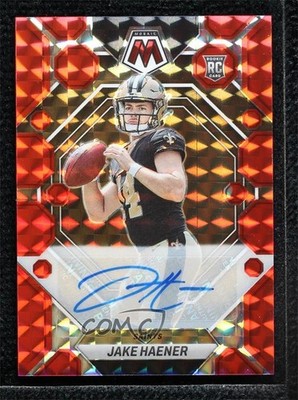 2023 Panini Mosaic Rookies Red Prizm /199 Jake Haener #325 Rookie Auto ...