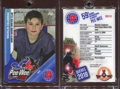 2018 QUEBEC INTERNATIONAL PEE-WEE TOURNAMENT MACKLIN CELEBRINI #810 | eBay