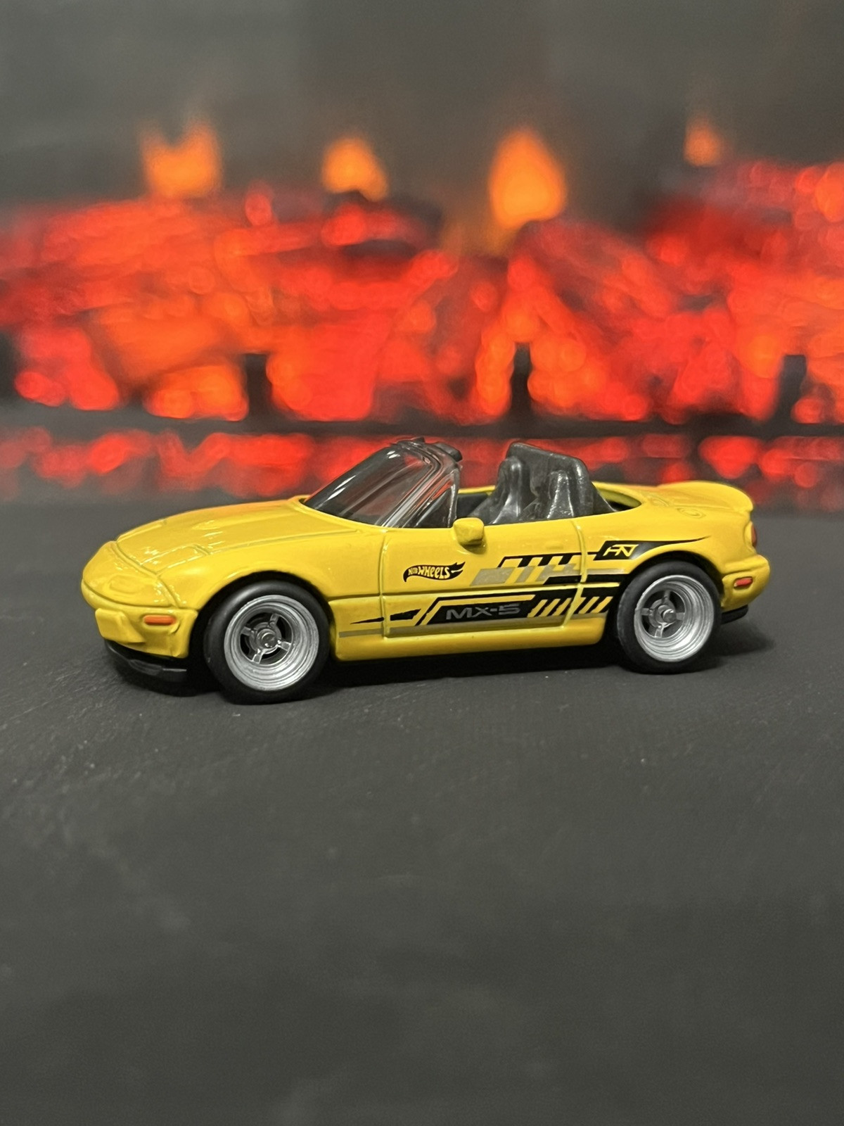 HOT WHEELS Custom REAL Rider Wheels 91 MAZDA MX-5 MIATA Yellow 2024 ...