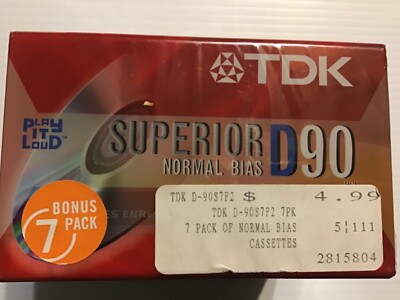 TDK D90 Standard Audio Cassette, Superior Normal Bias IEC I / Type I ...