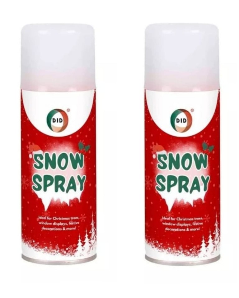 Snow Spray Christmas Decoration Artificial Fake XMAS Tree Window Spray ...