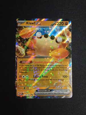 Pokémon TCG Klawf ex Obsidian Flames 120/197 Holo Ultra Rare Pokemon ...