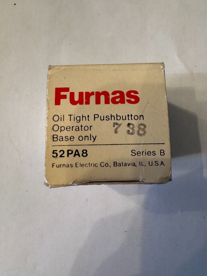 Furnas 52PA8A1 Oil Tight Control Push Button Black NEMA 4,12 | eBay