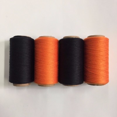 HALLOWEEN ORANGE AND BLACK SPUN POLYESTER SERGER & QUILTING THREAD 4 ...