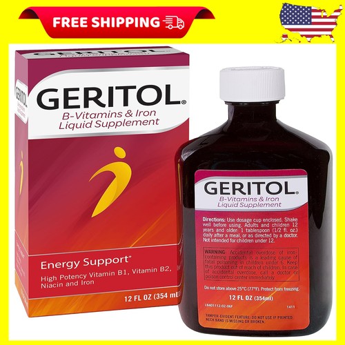 Geritol, Liquid Vitamin and Iron Supplement, Energy Support, Contains ...