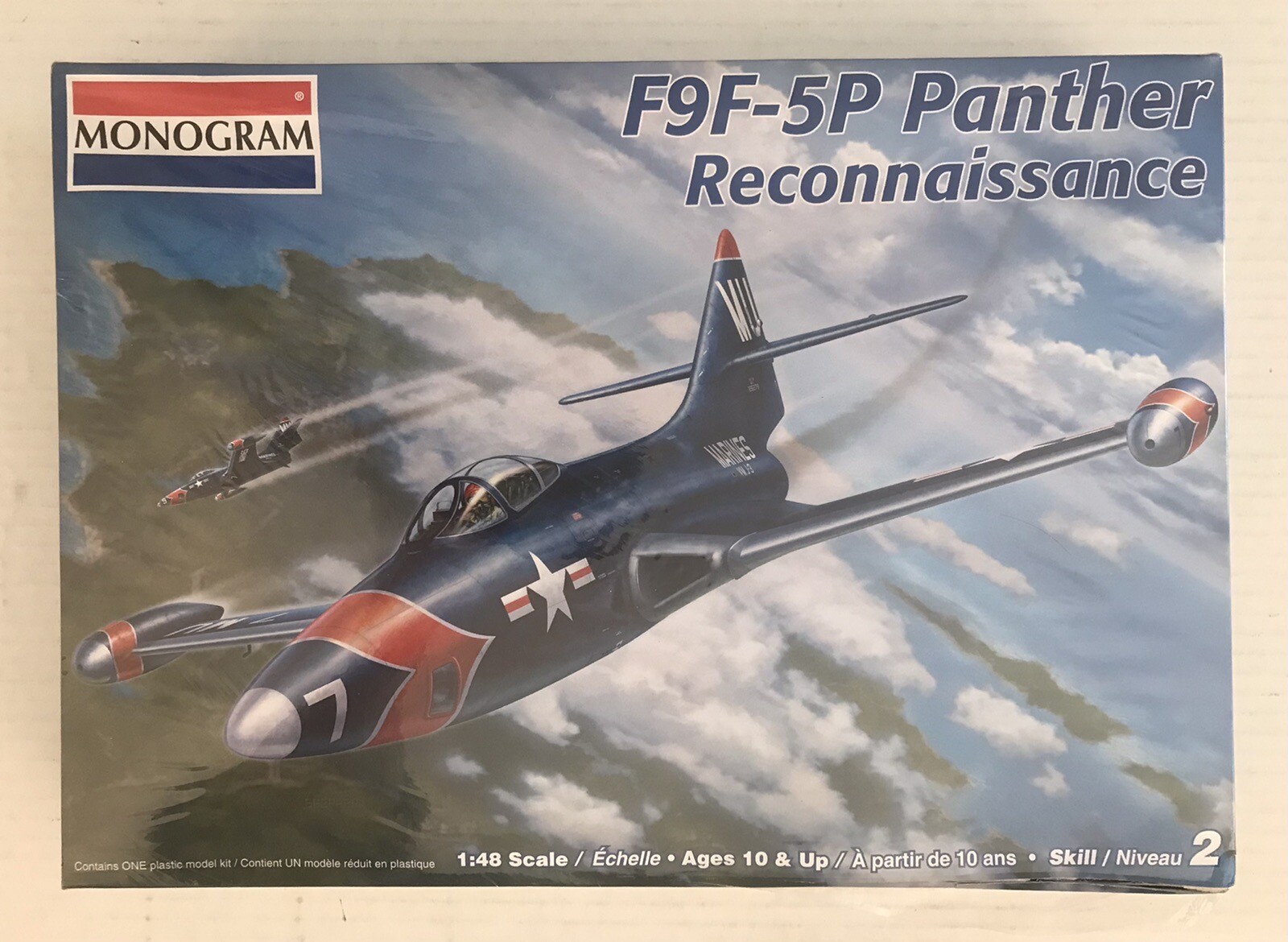 Monogram 1/48 F9F-5P Panther Jet Reconnaissance Model Kit 85-5497 NISB ...
