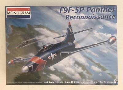 Monogram 1/48 F9F-5P Panther Jet Reconnaissance Model Kit 85-5497 NISB ...