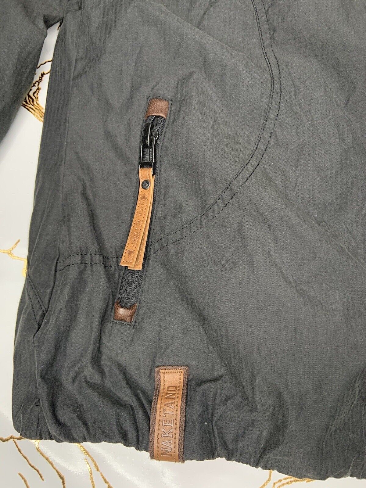 Naketano Women’s Dark Gray Full Zip Jacket Zip Pockets Size Medium | eBay