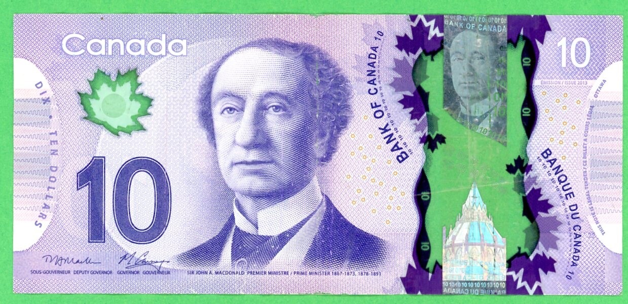 ** FIRST PREFIX ** FEW 8922969 ** 4 DIGIT 2013 Canada 10 Dollar MACKLEM ...