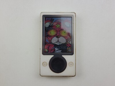 Microsoft Zune 30 Digital Media MP3 Player (1090) 30GB - White - TESTED ...