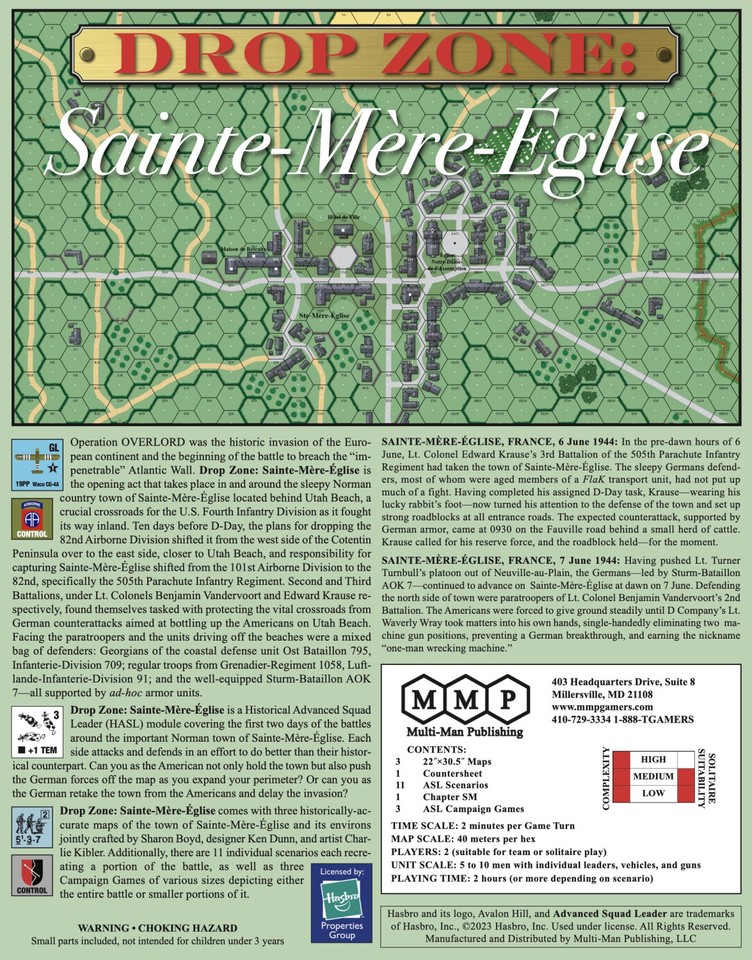 ASL Drop Zone: Sainte-Mère-Église MMP New In Shrink Wrap Fast Shipping ...