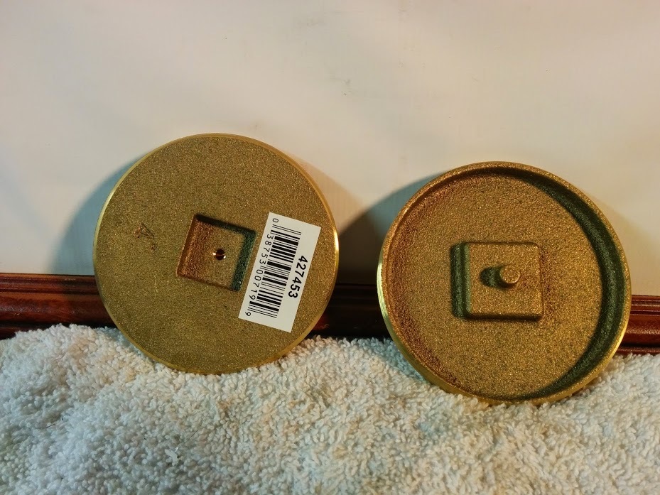 Set of FIVE 4" Brass cleanouts with recessed head / Free Shipping! | eBay