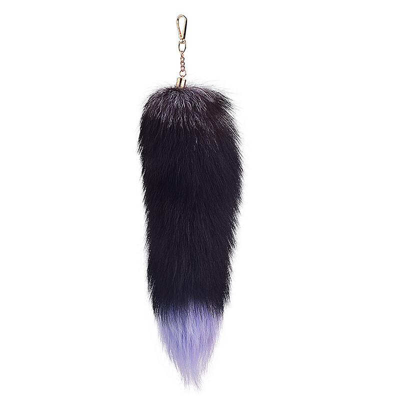 40cm Fox Tail Keychain Faux Fur Keyring Tassel Key Ring Chain Bag ...