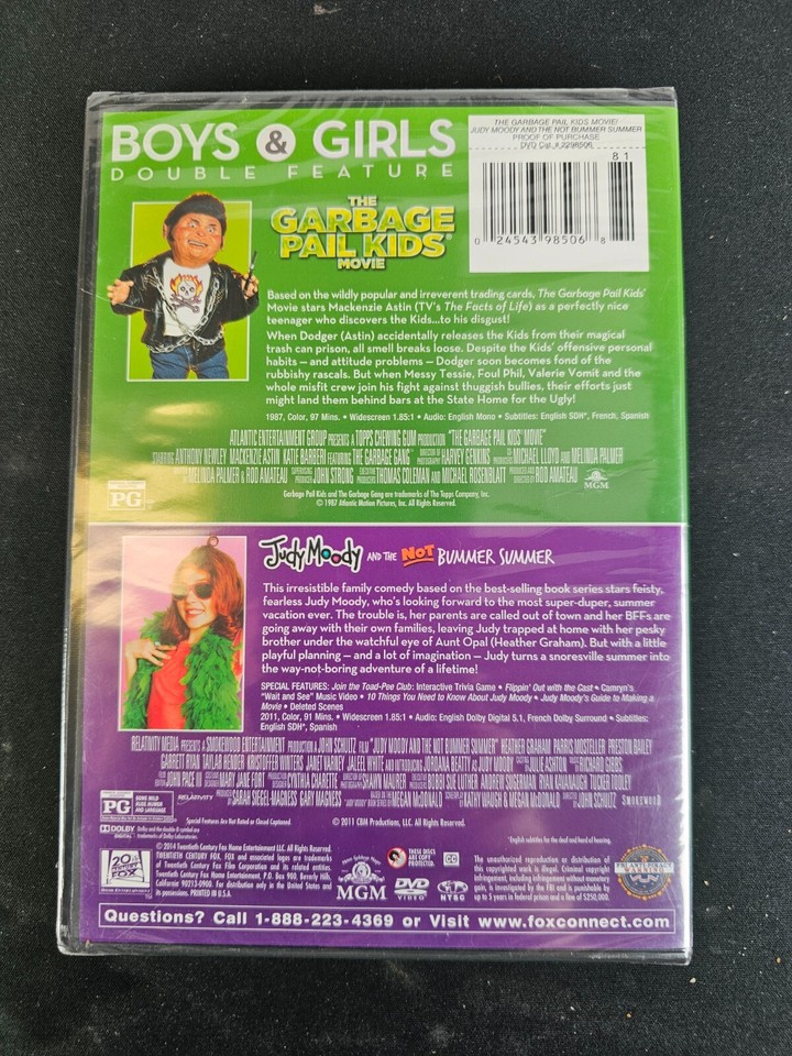 The Garbage Pail Kids Movie - Judy Moody and the Not Bummer Summer RARE ...