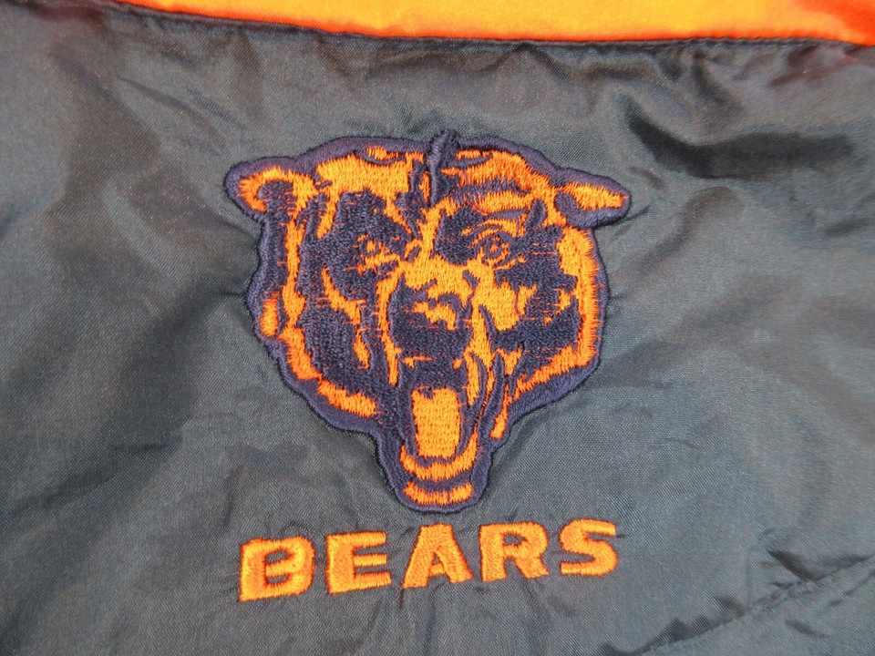 VINTAGE Chicago Bears Jacket Mens Extra Large Blue Logo NFL Football ...