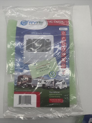 2 RV Air AC 105G Air Conditioner Filters Merv 6 OEM Replacement 7.375 ...
