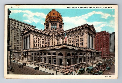 Chicago IL-Illinois, Post Office and Federal Building, Antique Vintage ...