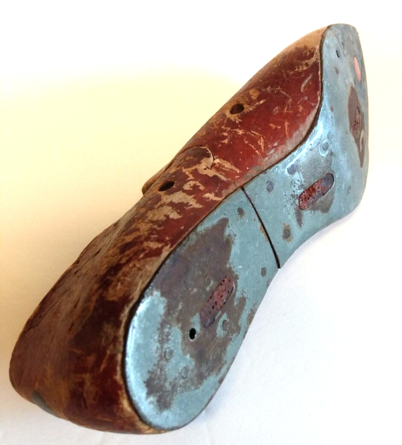 Vintage Antique Wood Wooden & Metal Sole Cobbler Shoe… - Gem