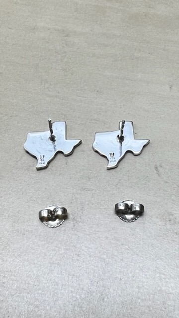 RETIRED & SUPER RARE James Avery Sterling Silver "Map of Texas" Stud ...