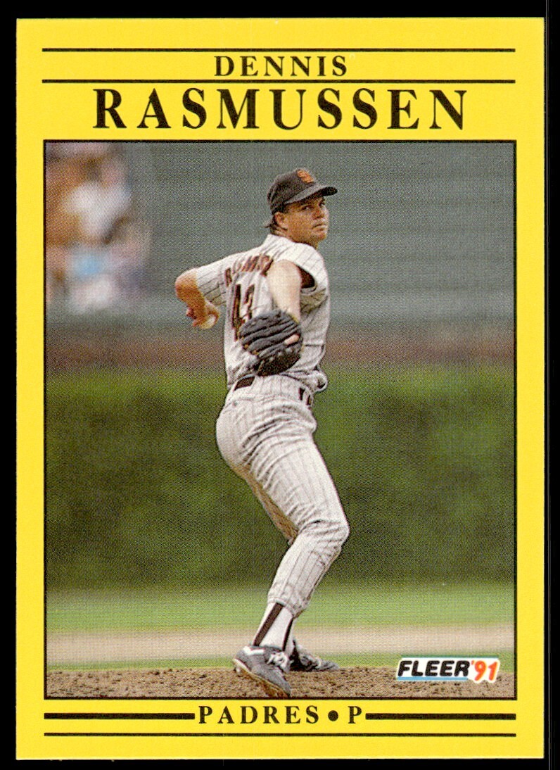 1991 Fleer Baseball Card Dennis Rasmussen San Diego Padres #539 | eBay