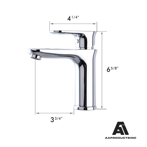 Single Handle Bathroom Sink Faucet One Hole Tap Lavatory Brass,Chrome ...