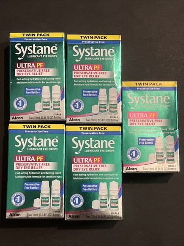Systane Ultra PF Twin Pack Eye Drops 10mL 8/2026+ 5 Boxes Free🚢 | eBay