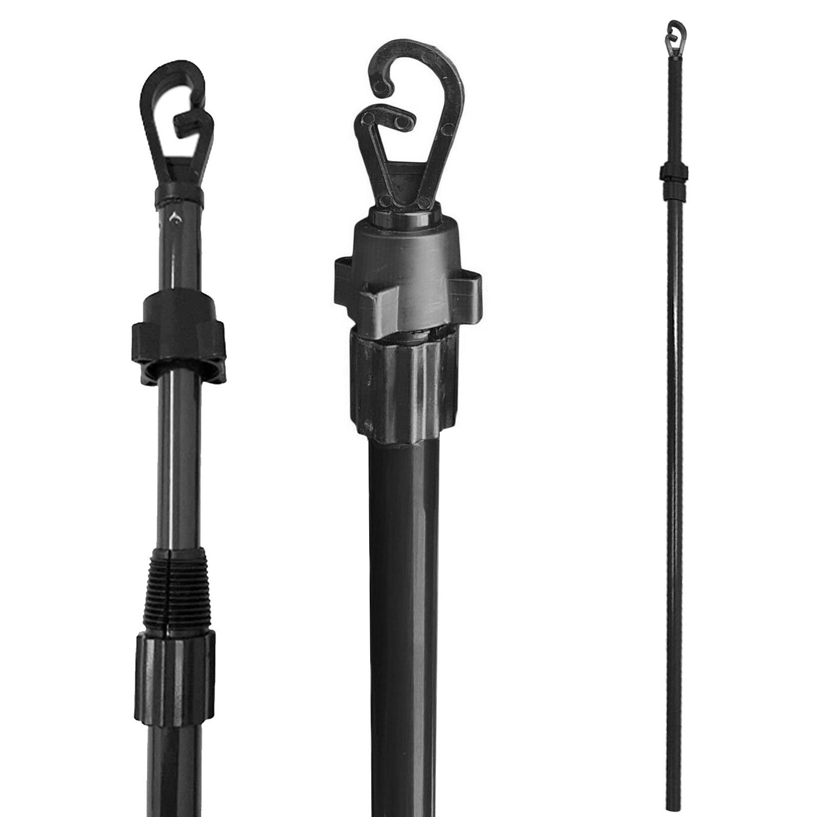 2.6m Prop Laundry Line Expandable Washing Pole Telescopic Support ...