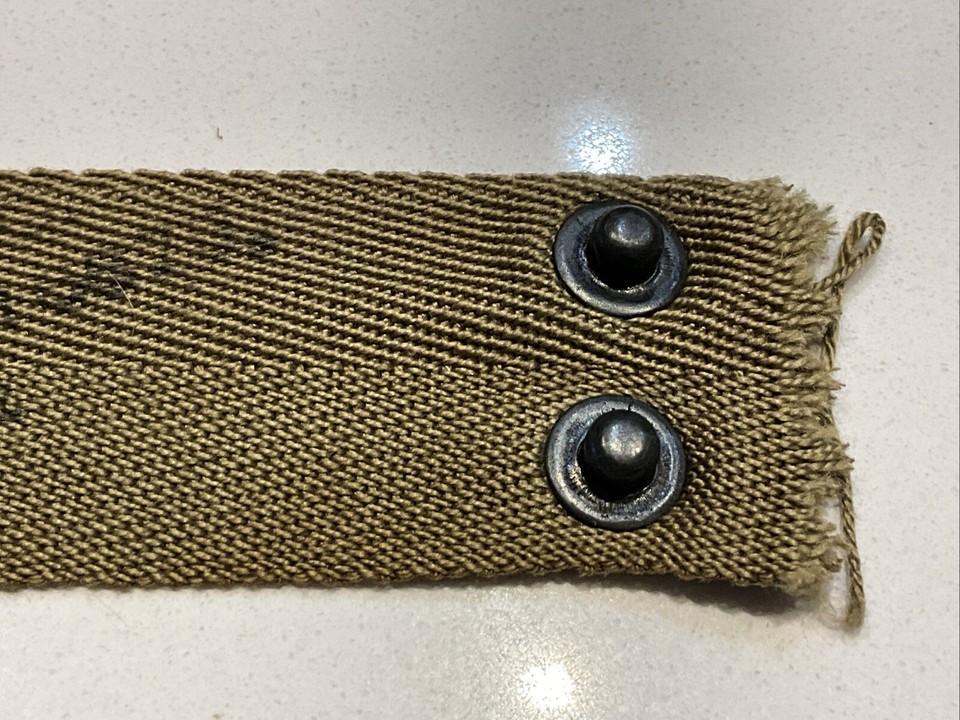 Original WWII U.S. ARMY M-1 HELMET LINER NAPE STRAP Made by STAY Co Sz ...