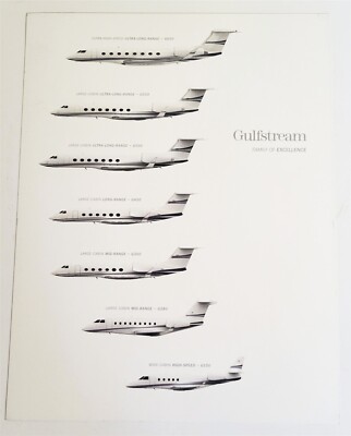 Gulfstream Family Of Excellence Aircraft Data Sheet Military 2011 | eBay