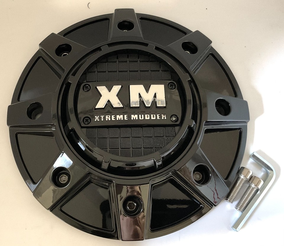 320L214 XM Xtreme Mudder Black & Chrome Wheel Center Cap | eBay