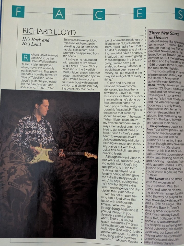 Musician Magazine March 1986 Elvis Costello, Ian Stewart, Al Green ...