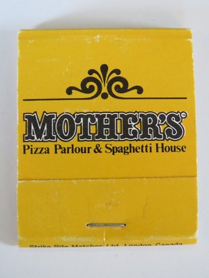 1980s Matches Matchbook ~ MOTHER'S Pizza Parlour & Spaghetti House ...