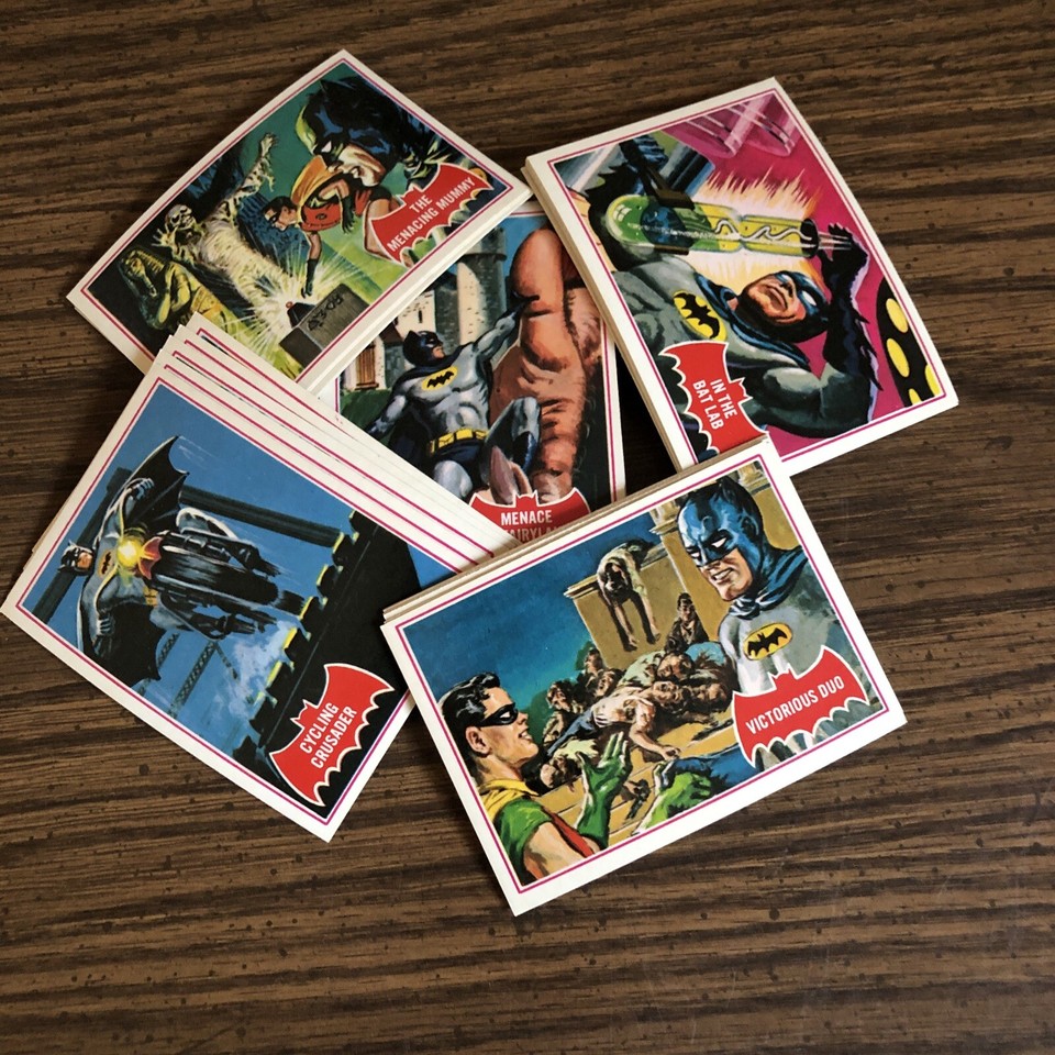 1966 TOPPS BATMAN RED BAT SET Reissue Set 1989. (44) N.Mint/Mint. Cards ...