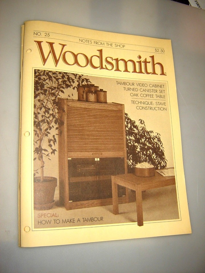 Woodsmith Magazine No 25 Jan Feb 1983 Tambour Video Cabinet Notes From ...