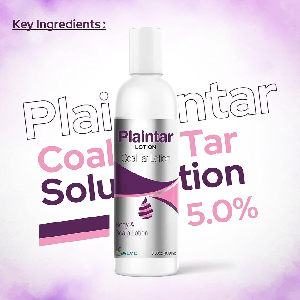 Plaintar Coal Tar Leave on Lotion for Psoriasis, Dandruff & Dryness ...
