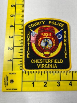 County police Chesterfield Virginia Justice Service 1924 Shoulder patch ...
