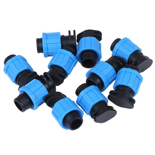 10PCS 16mm Drip Irrigation Tape End Plug Pipe Fitting Connectors Thread ...