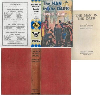 Donald Stuart THE MAN IN THE DARK 1st w/fdj 1935 Gerald Verner murder ...