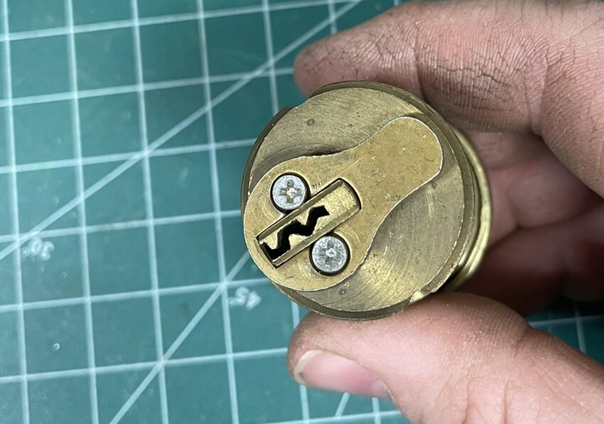 Lockwood Keyway 1 1/2” Mortise Cylinder Brass Vtg Handyman Locksmith ...