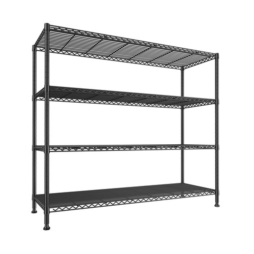 REIBII Storage Shelves 45.3''W Wire Shelving Unit 4 Tier Metal Shelves ...