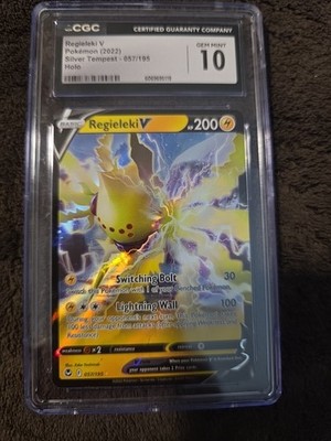 CGC 10 Regieleki V 057/195 Silver Tempest Double Rare Full Art Pokemon ...