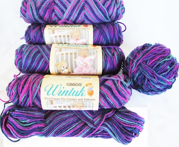 Caron Wintuk Evening Jewels ombre yarn acrylic 16 oz total 1 dye lot ...