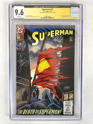 Superman #75 CGC 9.6 SIGNED BY DAN JURGENS (1993, DC Comics) NM+ | eBay