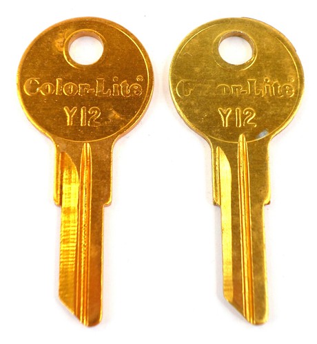 2-pcs Y12 YELLOW (2 Shades) Anodized Aluminum Cole Color-Lite Key ...