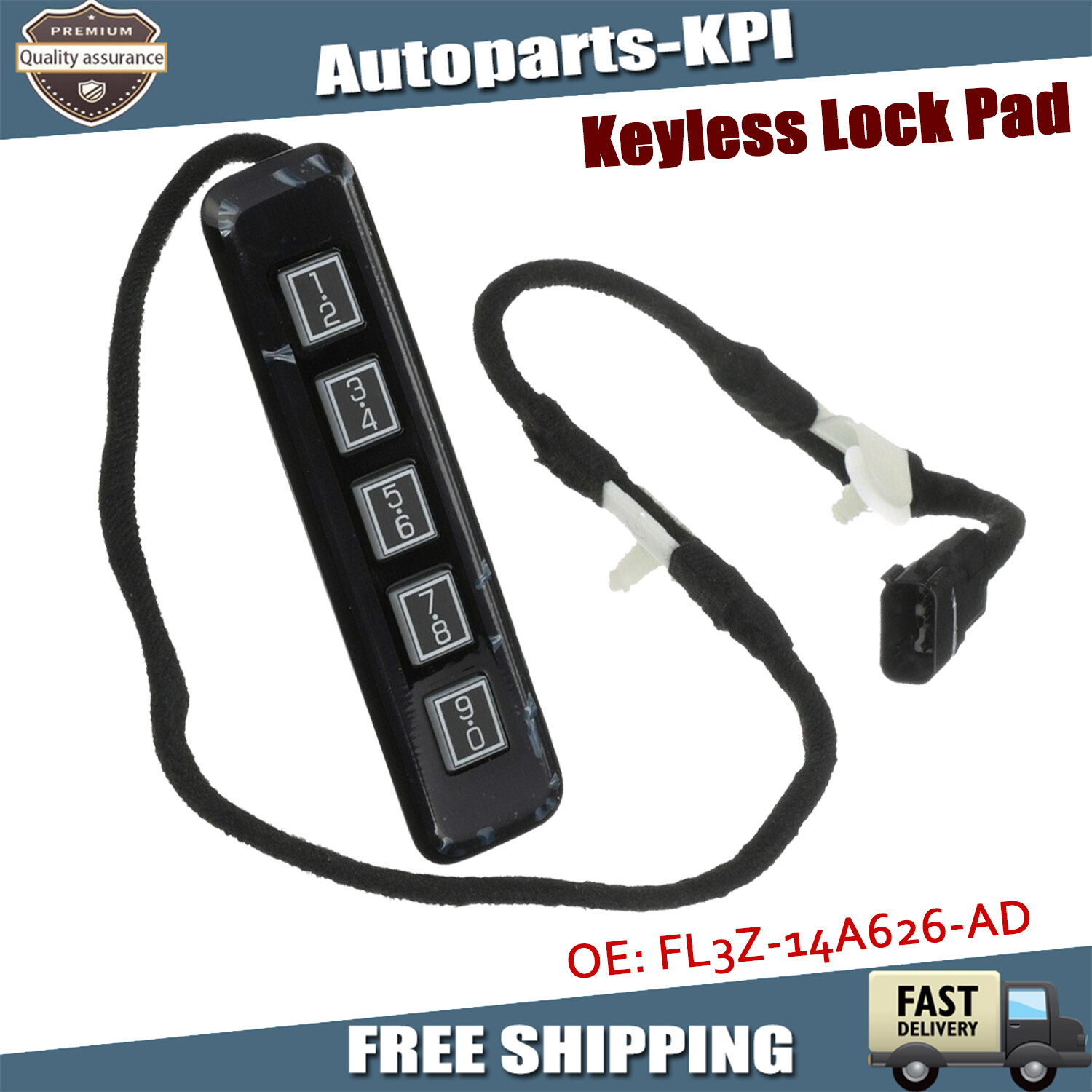 Keyless Entry Lock Pad FL3Z-14A626-AD For 15-20 Ford F150 F-250 F-350 ...