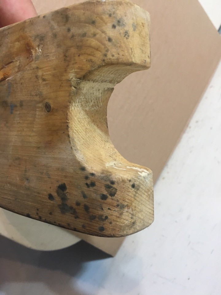 Vintage Wood Pattern Or Mold Form For Cast Iron Banjo Wall Or Shelf ...