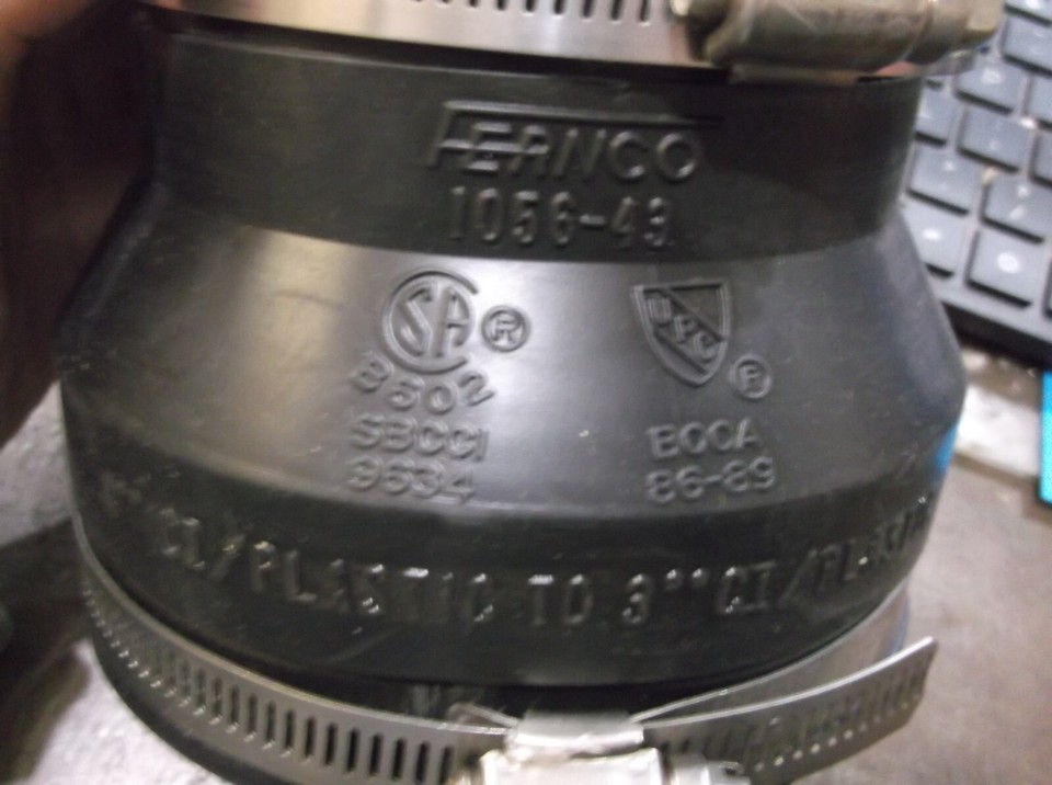 FERNCO 1056-43 FLEXIBLE COUPLING 4" TO 3" (UU3) | eBay