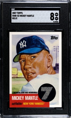 2007 Topps Target 1953 Memorabilia GAME JERSEY MMR-53 Mickey Mantle SGC ...